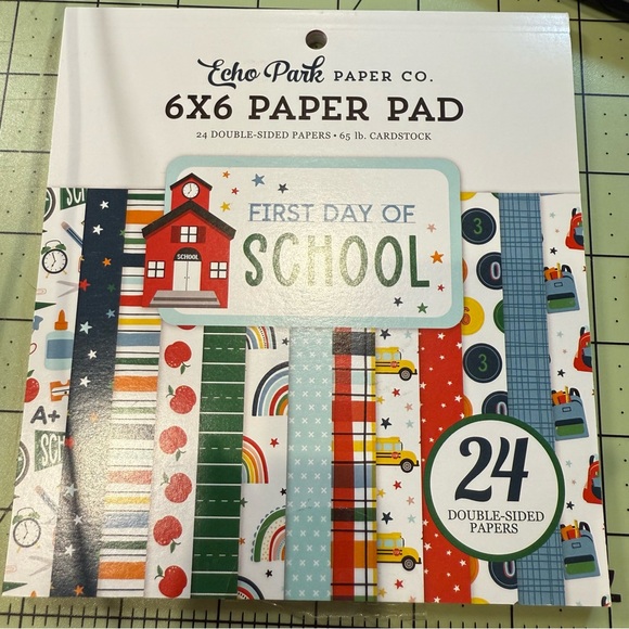 Echo Park | Office | Set Of 2 6x6 Double Sided Paper Pads First Day Of ...
